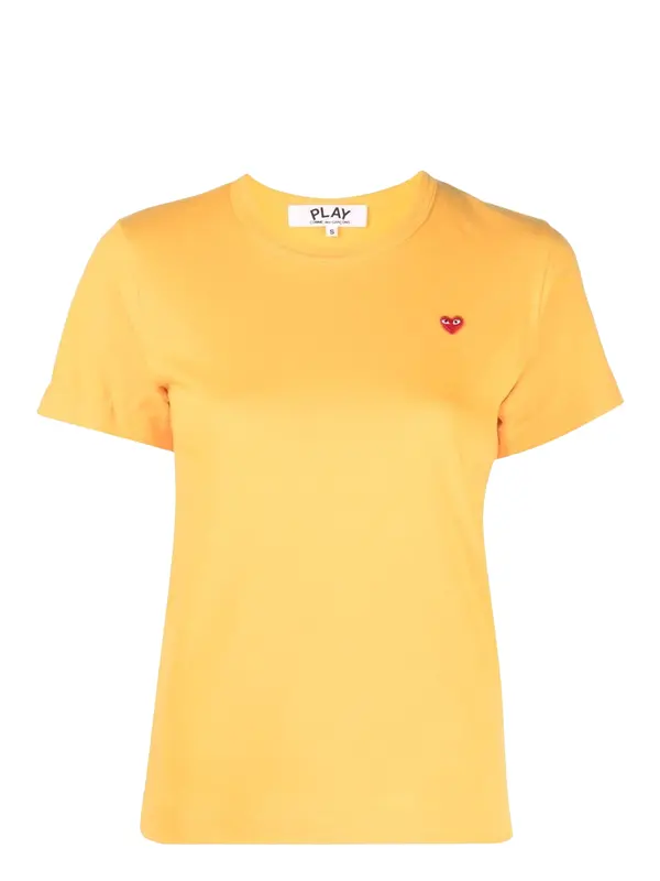 Play Comme Des Garcon Cotton T-shirt - Yellow
