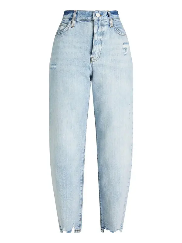 FRAME Cropped Boyfriend Jeans - Light Blue