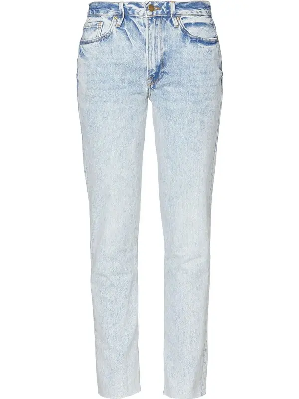 FRAME Le Piper Low-rise Skinny Jeans - Light Denim