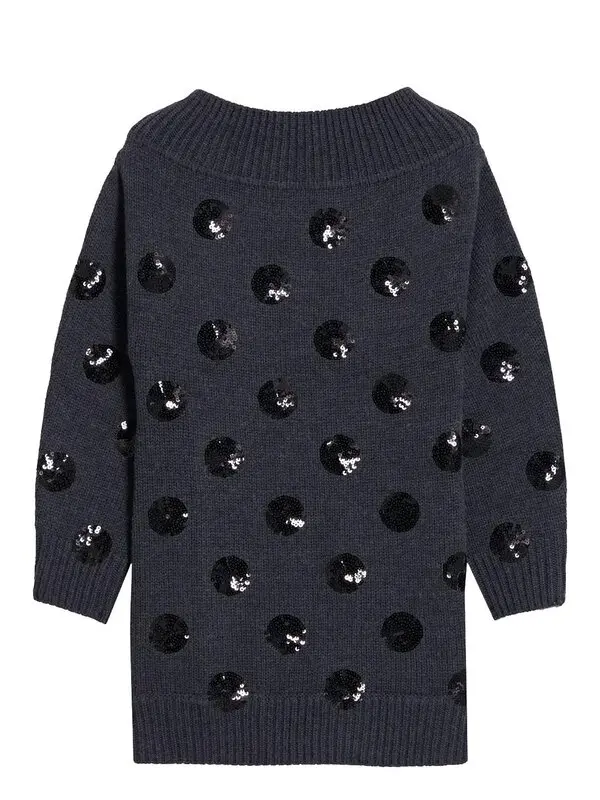 Monse Sequin-embellished Merino Wool Sweater - Anthracite