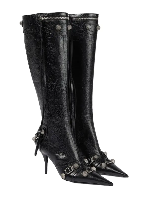 Balenciaga Cagole Knee-high Boots - Black