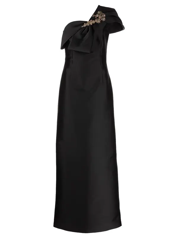 Sachin & Babi Ines One-shoulder Gown - Black