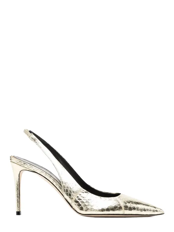 SCAROSSO X Brian Atwood Sutton Slingback Pumps - Gold