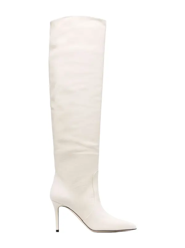 SCAROSSO X Brian Atwood Carra Leather Boots - Neutrals