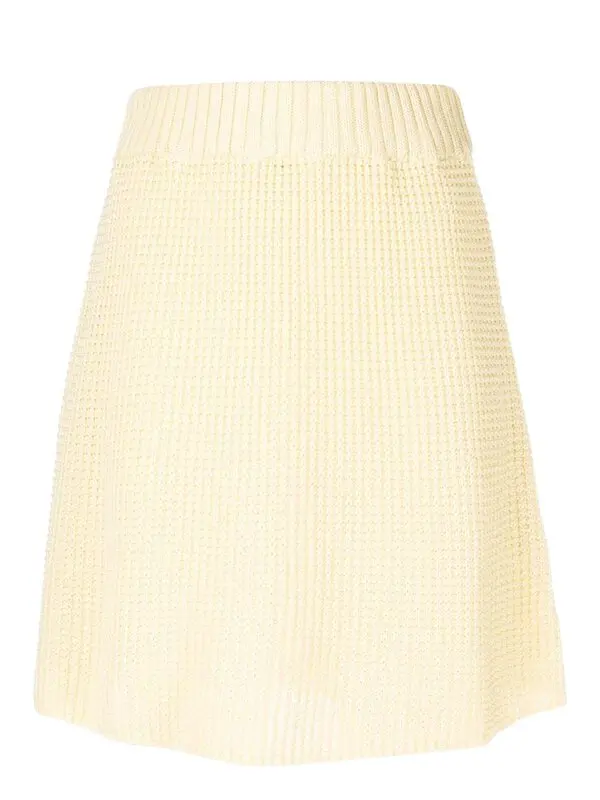 Rodebjer Elasticated-waist Knitted Skirt - Yellow