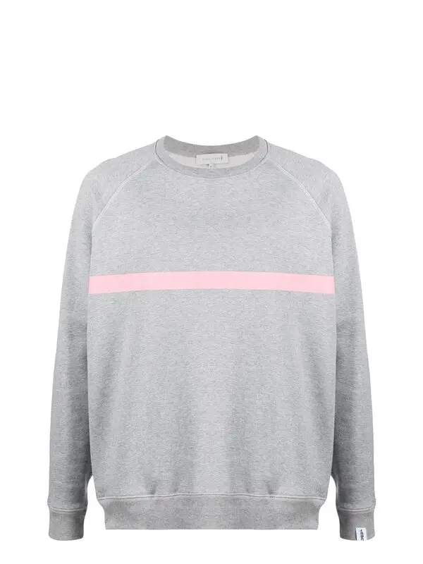 Mackintosh Stripe Detail Sweatshirt - Grey