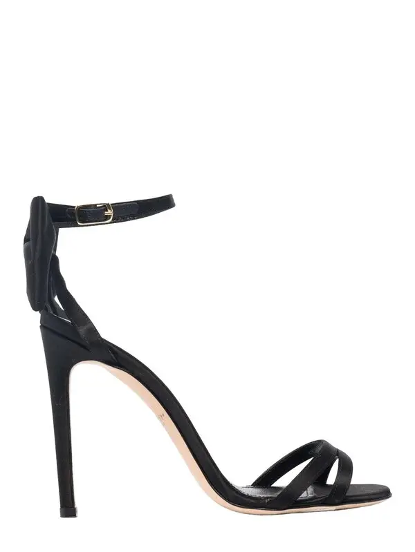 Dee Ocleppo Bow-detail Leather High Heel Sandals - Black
