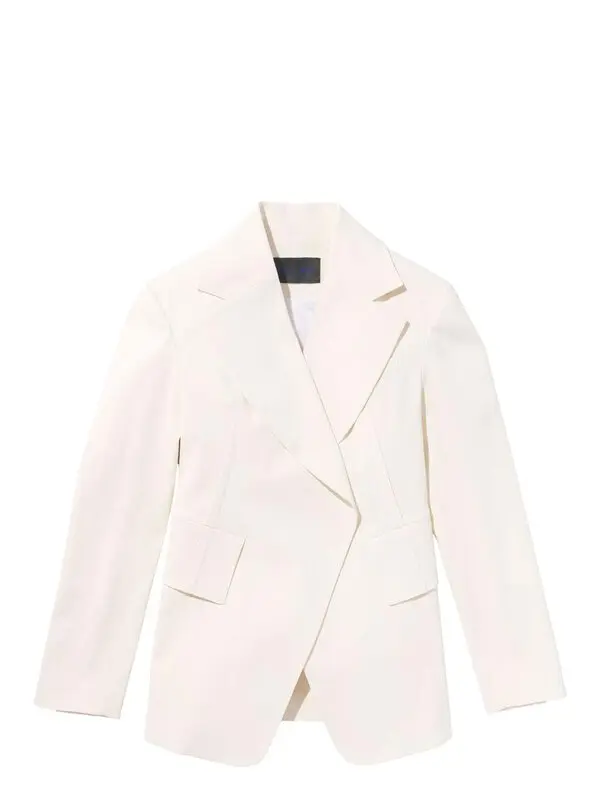 Proenza Schouler Midweight Linen Blend Blazer - White