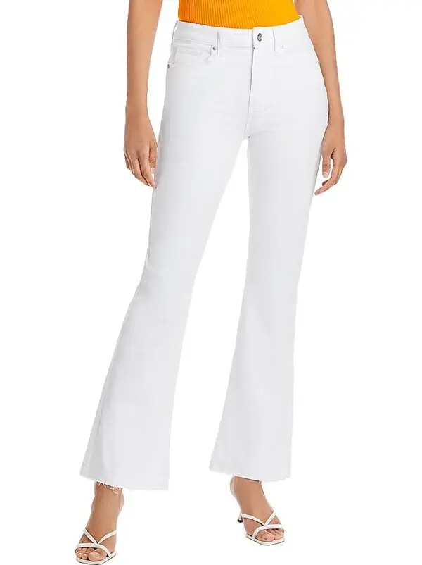 Paige Laurel Canyon High-rise Flare Jeans - Crisp White