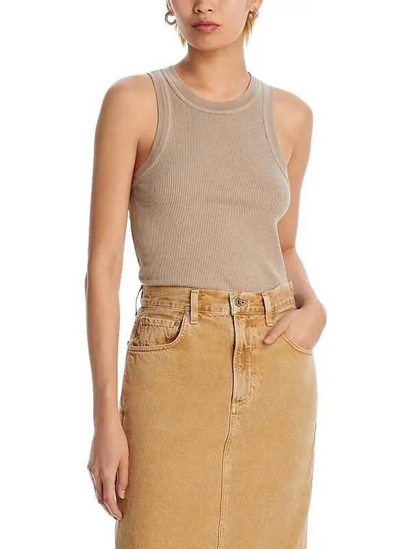 Citizens Of Humanity Isabel Ribbed Tank Top - Sand Atlas