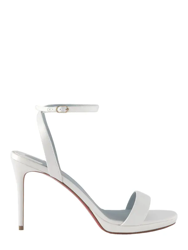 CHRISTIAN LOUBOUTIN Loubi Queen 100 Satin Sandals - White