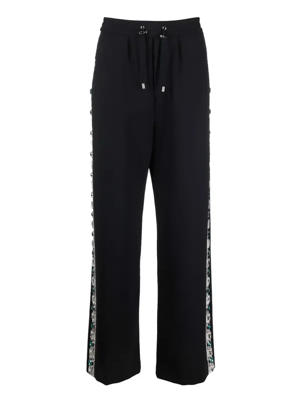 Balmain Side-detail Trousers - Black