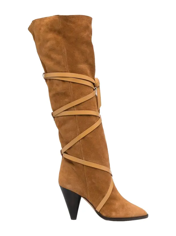 Isabel Marant Lace-up Knee-high Boots - Neutrals