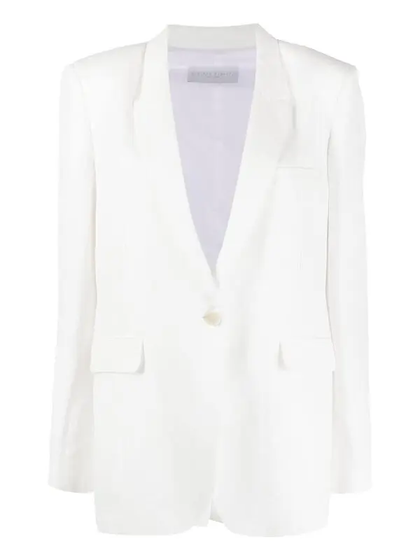 Fabiana Filippi Peak Lapel Single-breasted Blazer - White