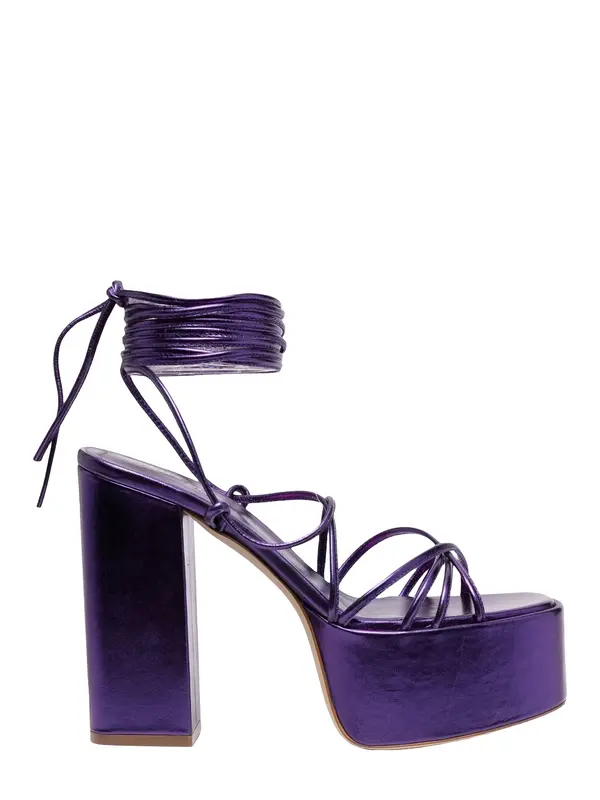 Paris Texas Malena 130mm Platform Sandals - Purple