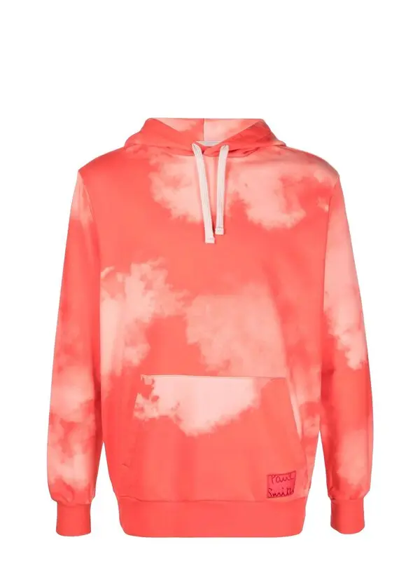 Paul Smith Cloud-print Pullover Hoodie - Red