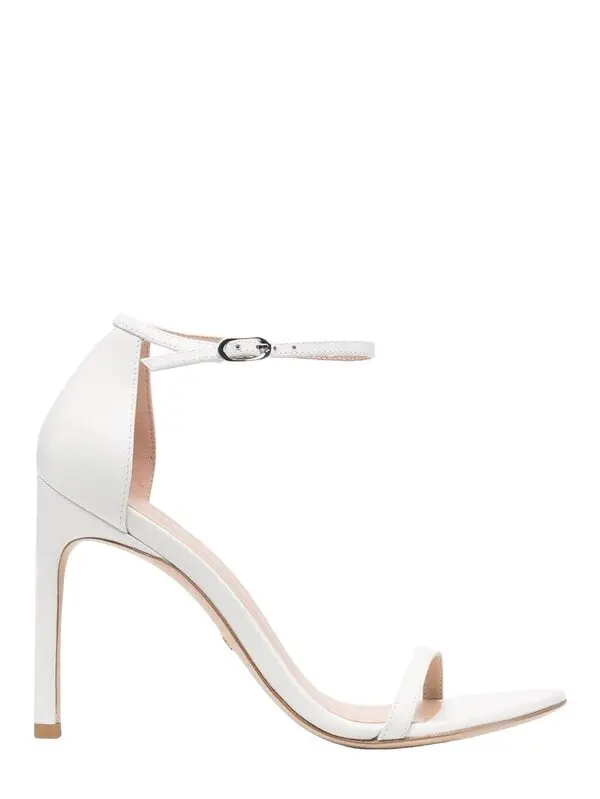 STUART WEITZMAN Stiletto-heel Leather Sandals - White