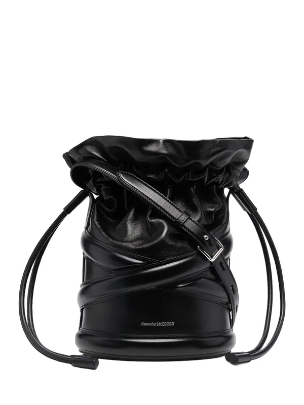 Alexander McQueen The Soft Curve Bucket Bag - Black