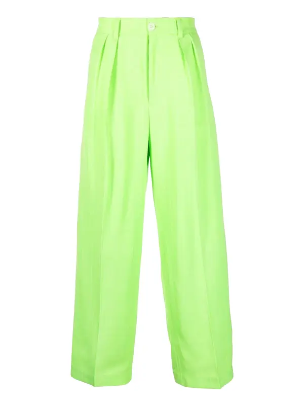 Jacquemus Le Pantalon Mela Wide-leg Trousers - Green