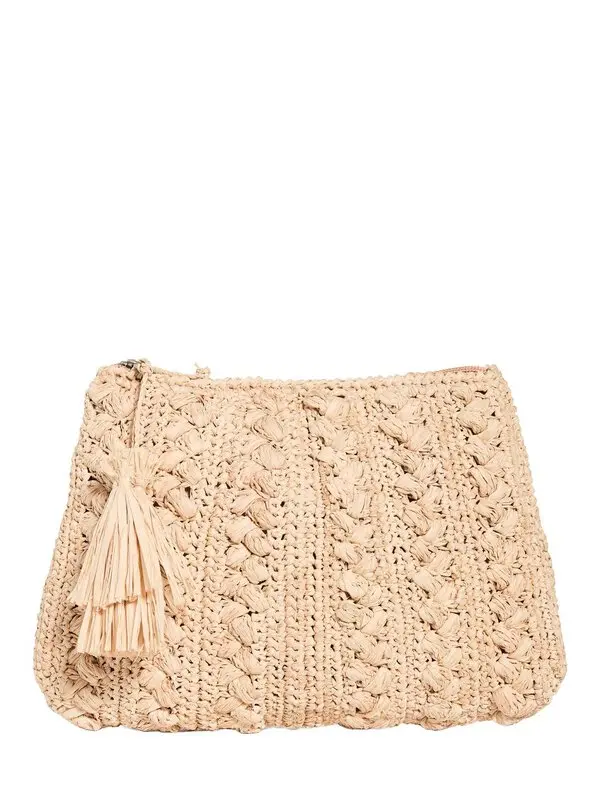 Mar Y Sol Ivy Raffia Clutch - Natural