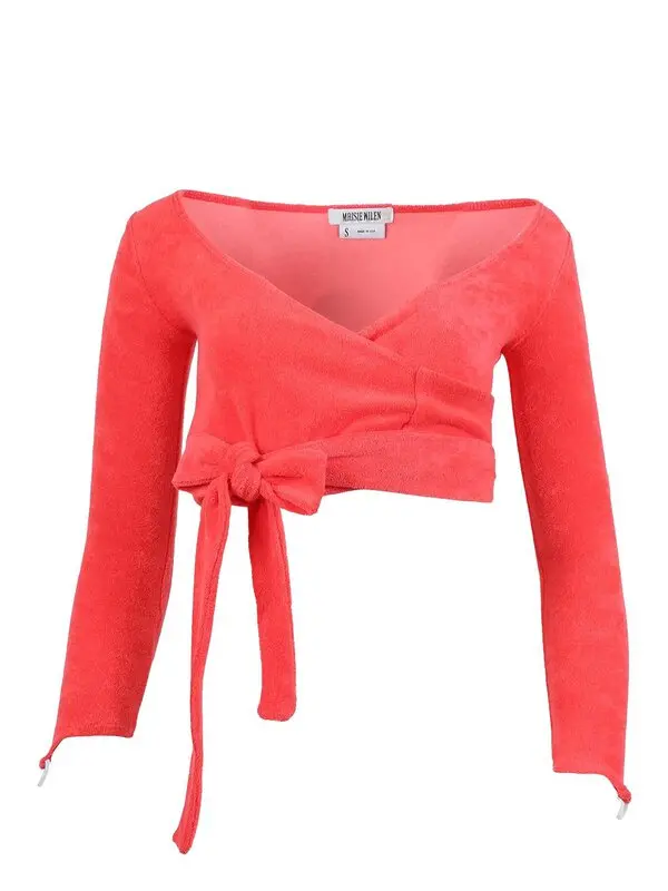MAISIE WILEN Dramady Wrap Top - Tomato
