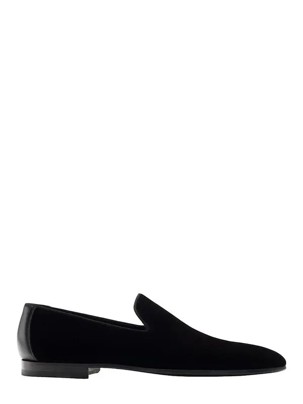 Magnanni Jareth Velvet Venetian Loafers - Black