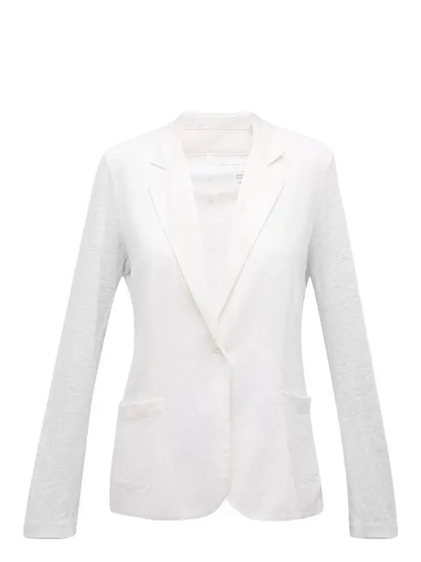 Majestic Filatures Stretch Linen-knit Blazer - Blanc