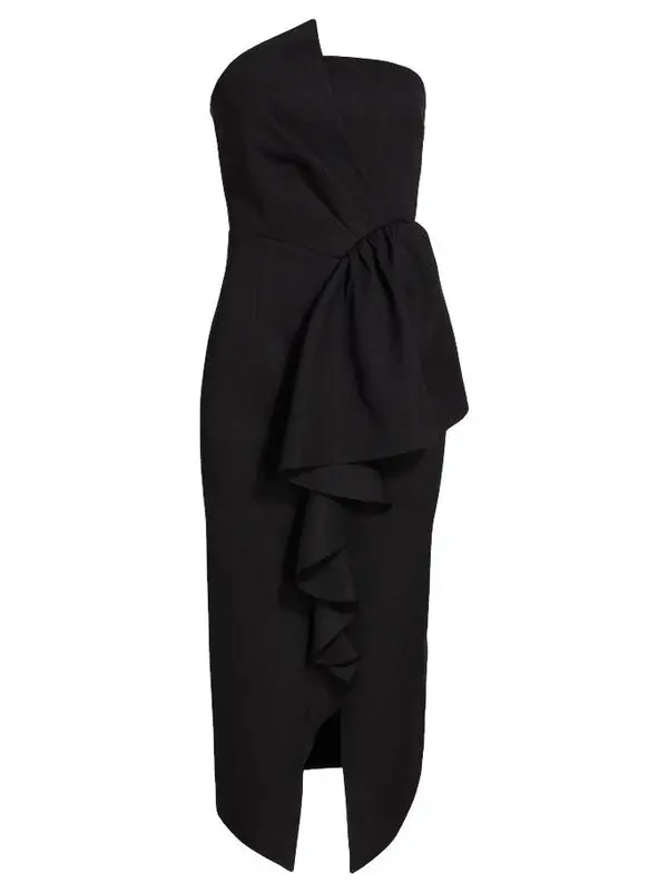 ELLIATT Reception Ruffled Cocktail Dress - Black