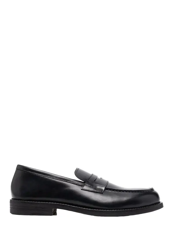 HENDERSON BARACCO Leather Slip-on Loafers - Black