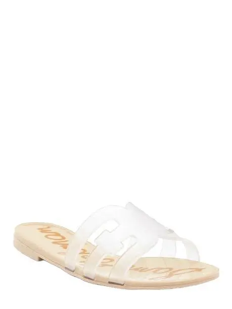 Sam Edelman Bay Jelly Slide Sandal - Clear/ Sand