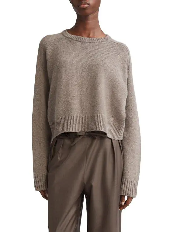 Loulou De Saison Bruzzi Oversized Wool & Cashmere Sweater - Taupe Melange