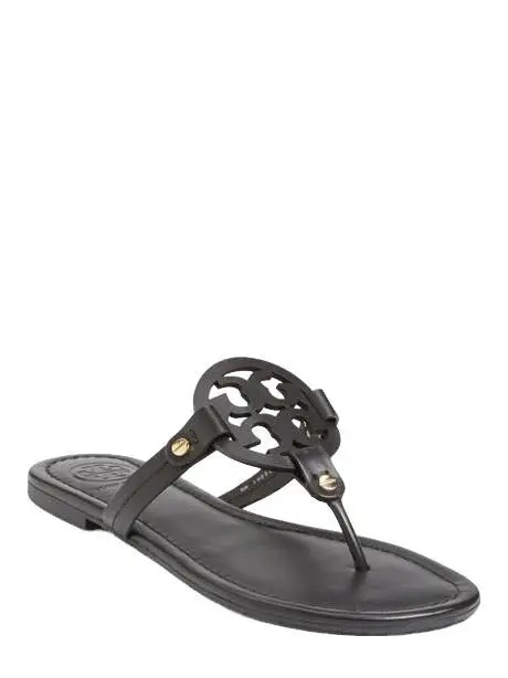 Tory Burch Miller Thong Sandal - Black Leather