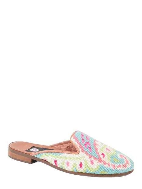 BYPAIGE Needlepoint Paisley Mule - Preppy Paisley