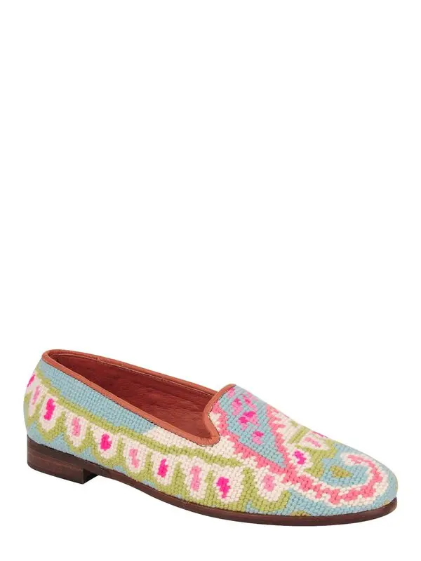 BYPAIGE By Paige Needlepoint Paisley Flat - Preppy Paisley
