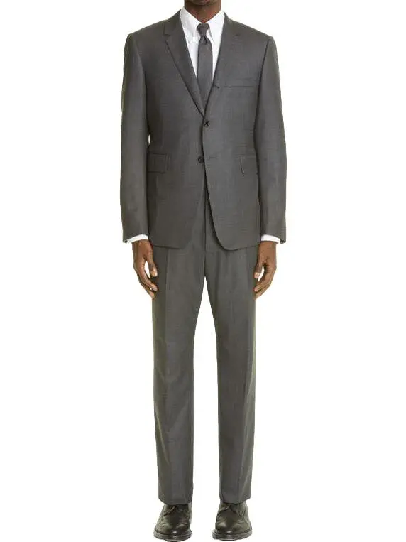 Thom Browne Classic Fit Wool Suit - Dark Grey