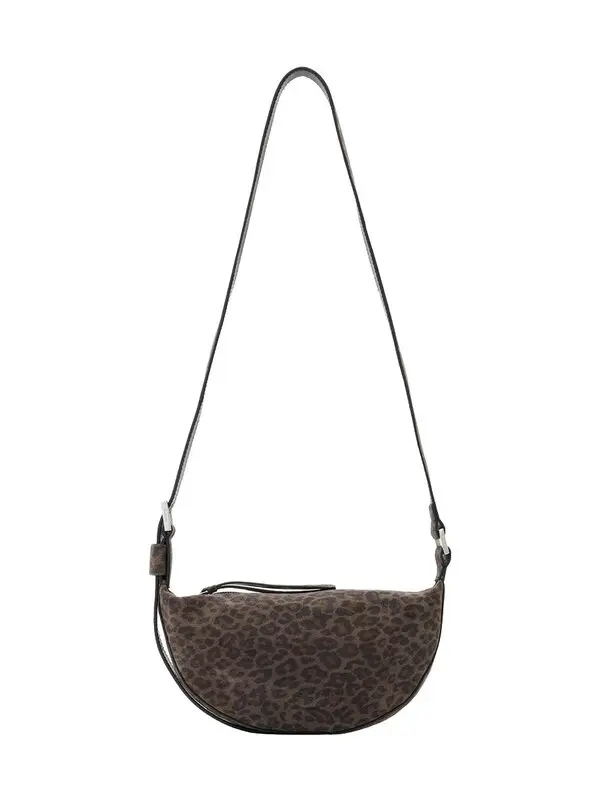 ALLSAINTS Half Moon Leather Crossbody Bag - Leppo Brown