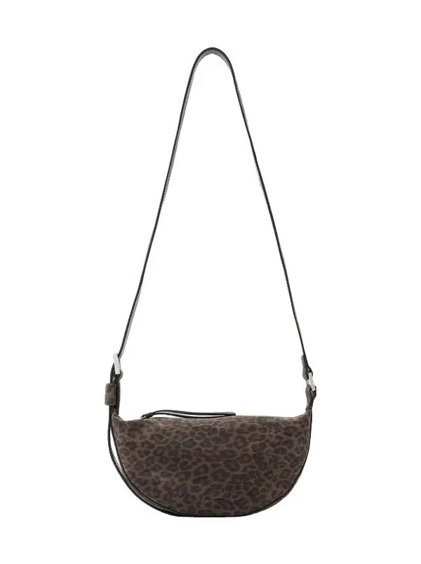 ALLSAINTS Half Moon Leather Crossbody Bag - Leppo Brown