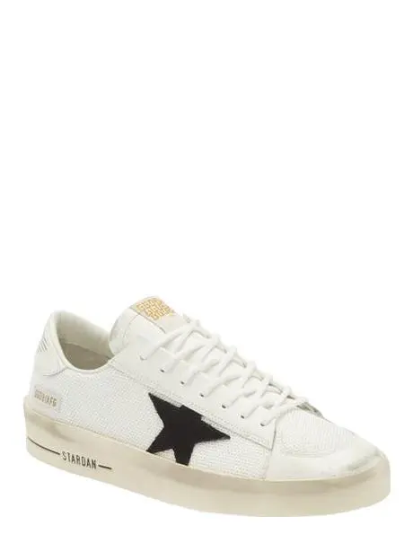 Golden Goose Stardan Mixed Media Sneakers - White/black