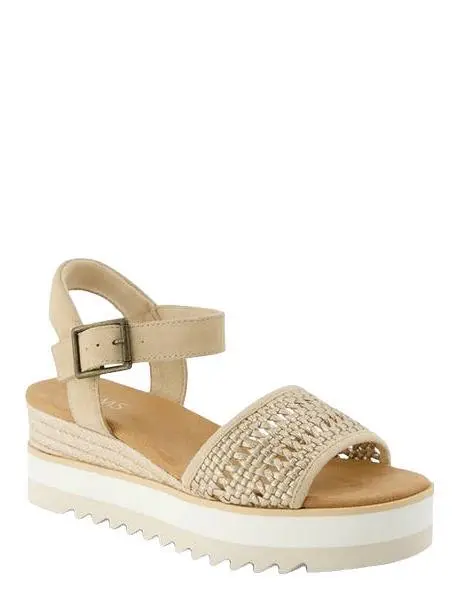 Toms Diana Platform Wedge Sandal - Gold