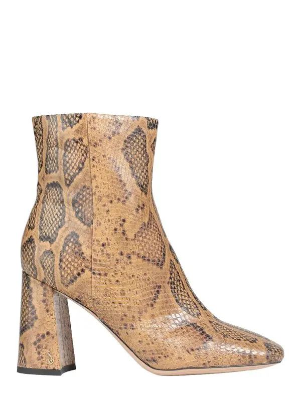 Sam Edelman Codie Snake-effect Leather Ankle Boots - Animal Print