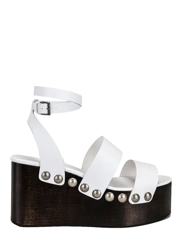 Alaïa Ankle Strap Wedges - Blanc Casse