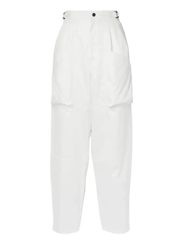 Isabel Marant Ferima Pleated Cotton Tapered Trousers - Ivory