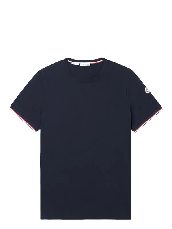 Moncler Stretch-cotton Jersey T-shirt - Blue