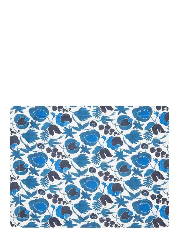 La DoubleJ Floral-print Two-placement Set - Blue