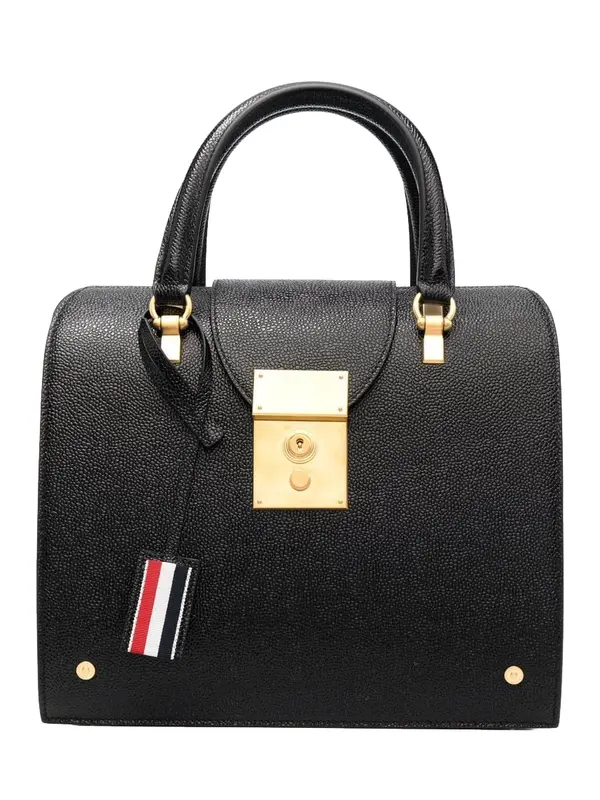 Thom Browne Mrs.thom Pebble-texture Satchel - Black