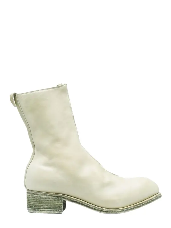 Guidi Front-zip Round-toe Boots - Neutrals