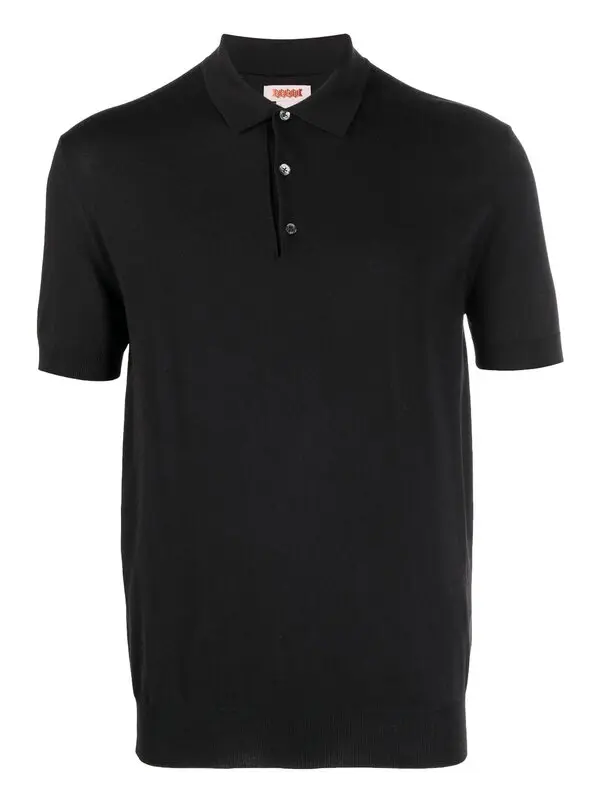BARACUTA Pima Cotton Polo Shirt - Black