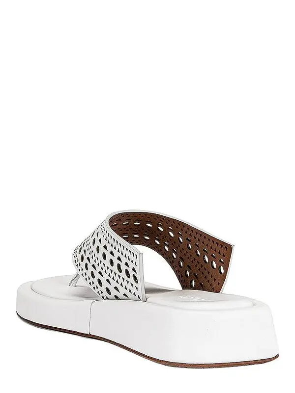 Alaïa Vienne Thong Platform Sandals - Blanc Casse