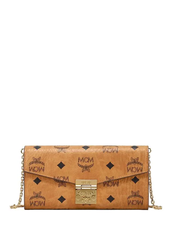 Mcm Tracy Crossbody Wallet - Cognac