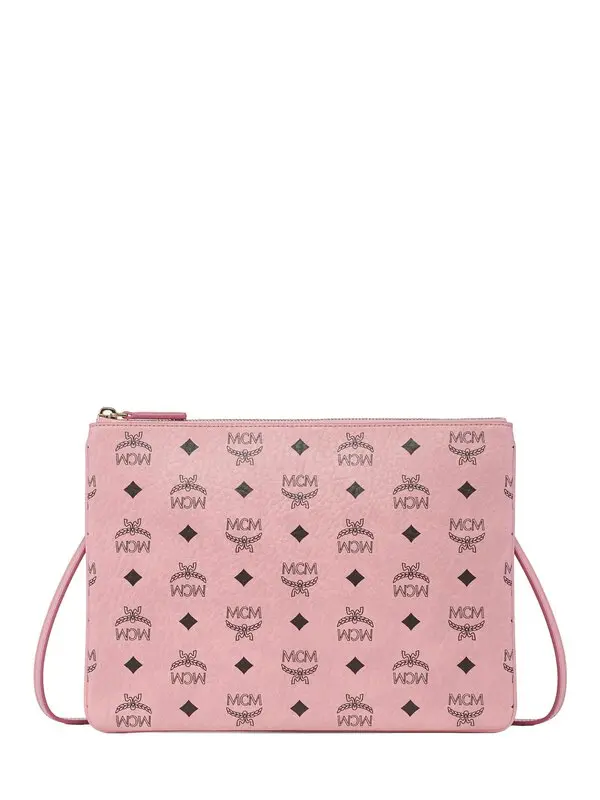 Mcm Visetos Original Crossbody Pouch - Soft Pink